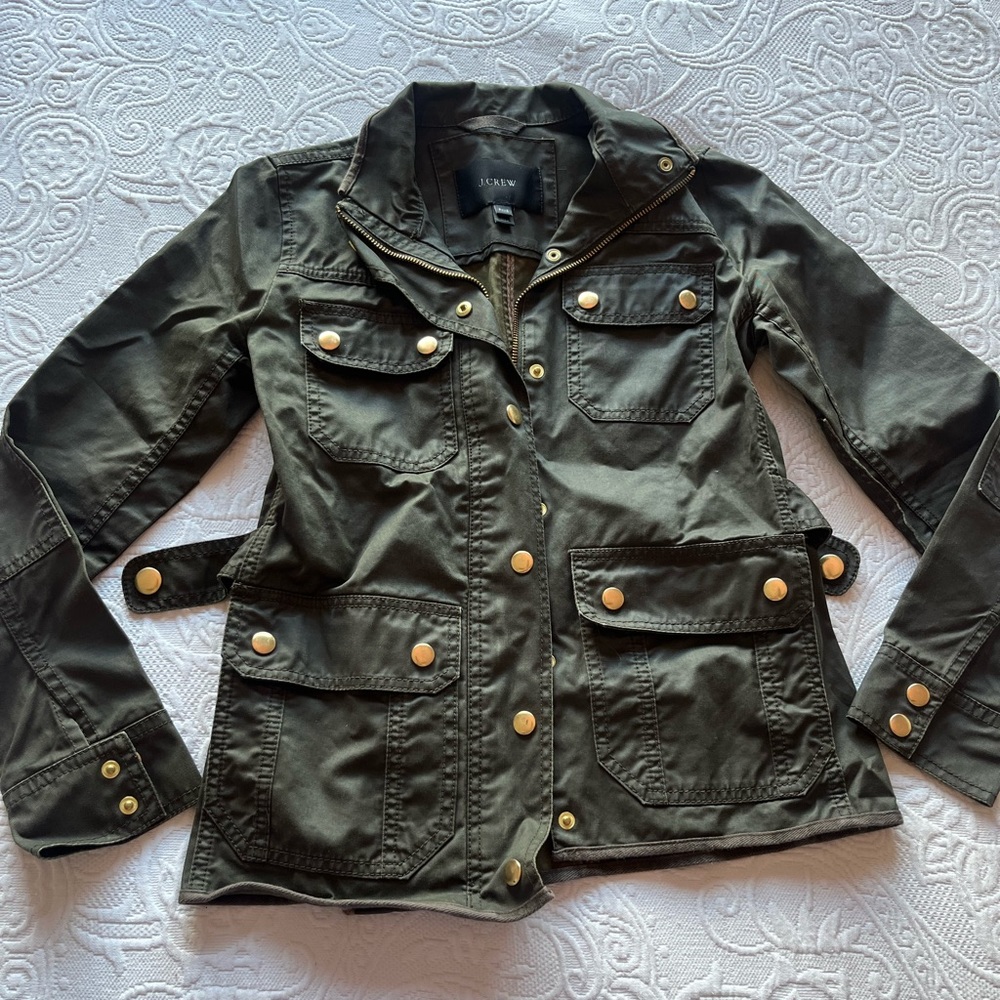 Jcrew Military Jacket In Dark Green - Gem